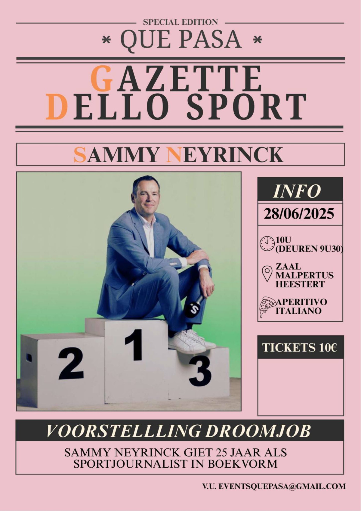 Que pasa presents: Sammy Neyrinck-Droomjob Tickets